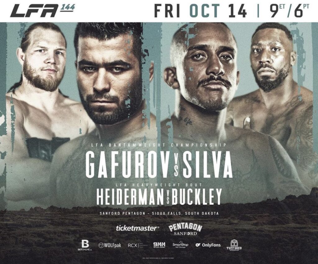 LFA 144: Gafurov Vs Silva Start Time, Livestream, And Fight Card