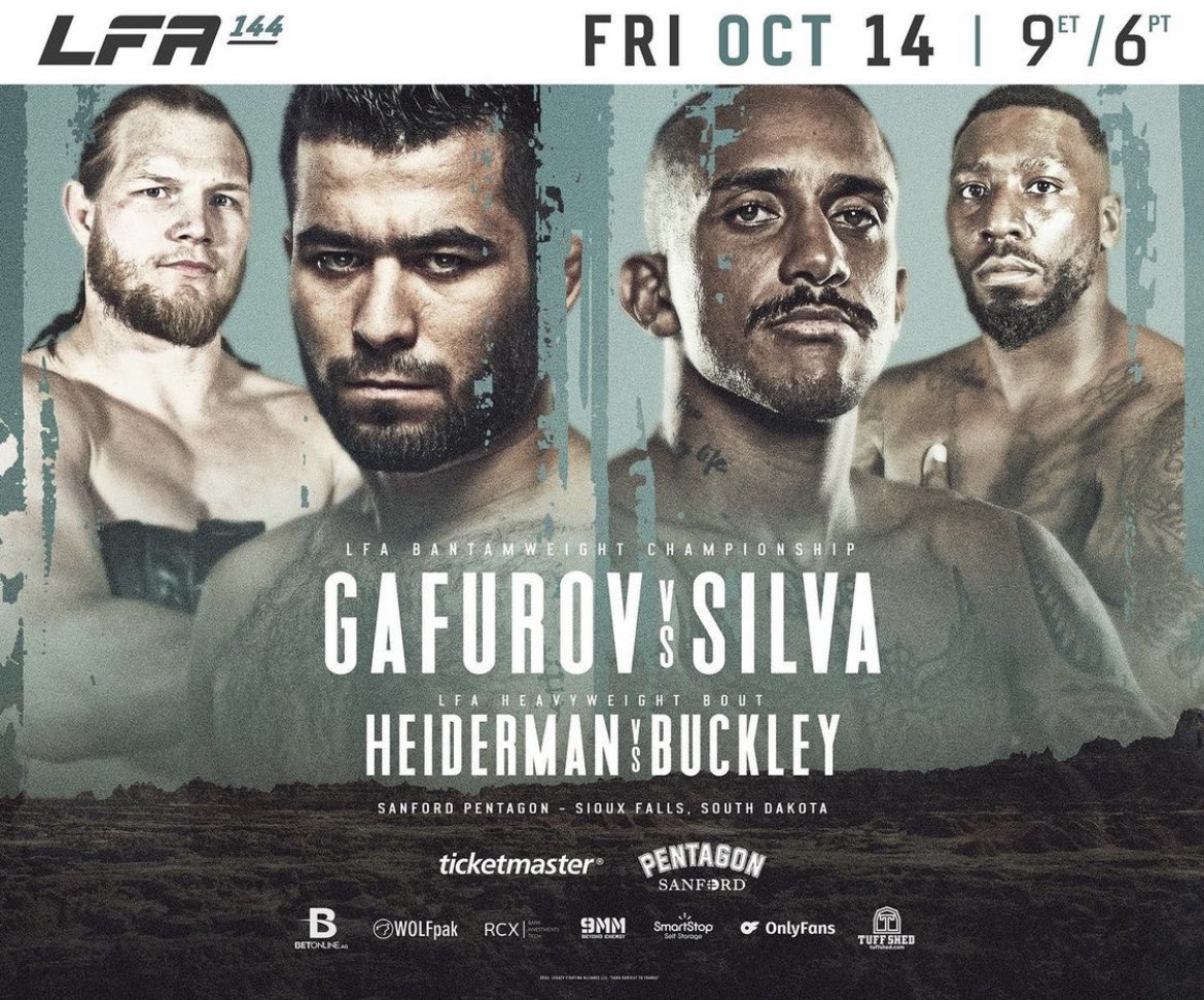LFA 144: Gafurov vs Silva Start Time, Livestream, and Fight Card ...